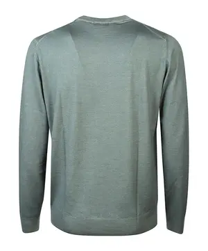 DRUMOHR Crew Neck Long Sleeve Sweater - Gray