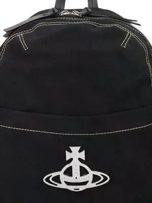 VIVIENNE WESTWOOD George Orb-plaque Contrast-stitch Backpack - Black
