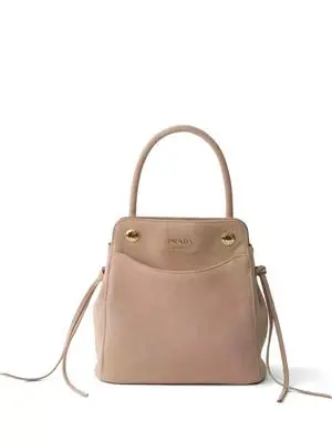 Prada Mini Suede Handbag - Neutrals