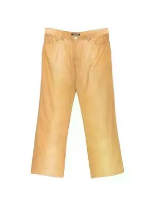 Roberto Cavalli 2000s Glitter-effect Straight-leg Jeans