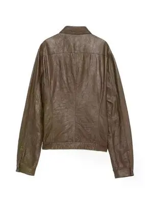 ROMEO GIGLI 1990s Argyle Patchwork Leather Jacket