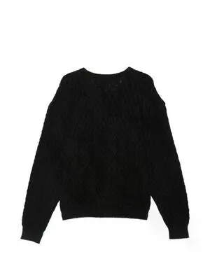 Versace Diamond-knit V-neck Sweater