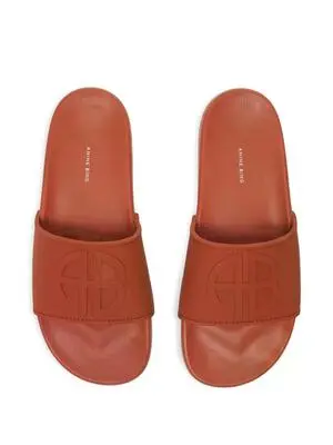 ANINE BING Isla Logo-embossed Slides
