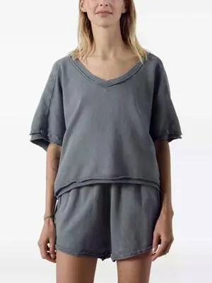 American Vintage Vibetown Raw-edge T-shirt - Grey