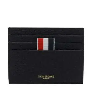 Thom Browne Logo Single Card Holder - Black