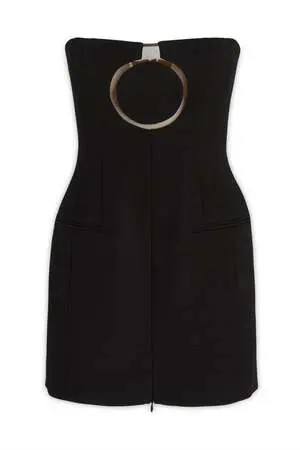 FERRAGAMO Black Strapless Dress With Cut-out Detail - Multicolor