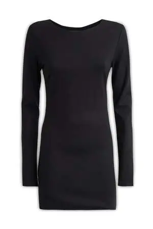 ROTATE BY BIRGER CHRISTENSEN Black Long Sleeve Cut Out Dress - Multicolor