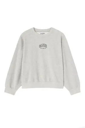 GANNI Have A Nice Day" Logo Sweatshirt - Grey