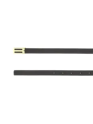 Victoria Beckham Dorian Leather Belt - Black
