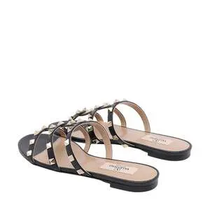 Valentino Garavani Rockstud Slip-on Sandals - Black