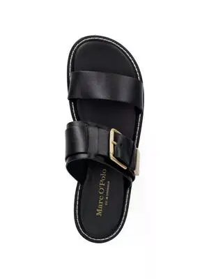 Marc O'polo Leather Sandals With Side Buckle