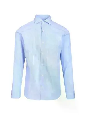 AL DUCA D’AOSTA 1902 Striped Cotton Shirt - Blue