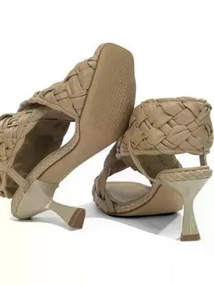 TONI PONS Braided Leather Slingback Sandals
