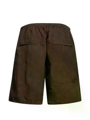 BEAMS Floral Print Crinkled Shorts - Brown