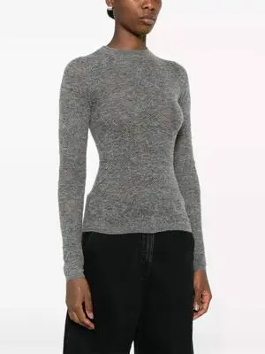 Brunello Cucinelli Open-knit Long-sleeve Sweater