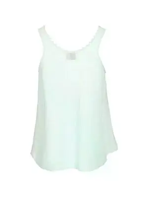 FORTE_FORTE Scalloped Edge Embroidered Top