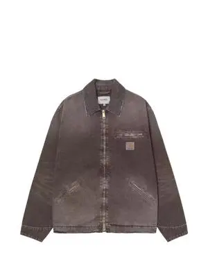 Carhartt Work In Progress Carhartt WIP Detroit Zip-Up Jacket In Tobacco Brown Cotton Brown