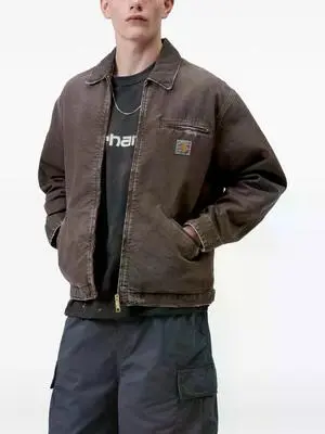 Carhartt Work In Progress Detroit Zip-up Jacket In Tobacco Cotton - Brown