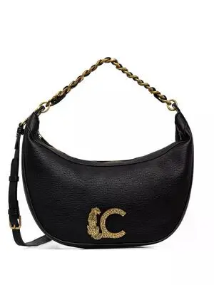 LOLA CASADEMUNT Logo-plaque Pebbled-effect Tote Bag - Black