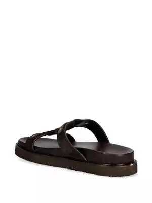 JONAK PARIS Luana Stud-embellished Logo-plaque Sandals
