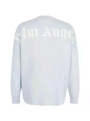 Palm Angels Logo Print Long Sleeve Sweatshirt