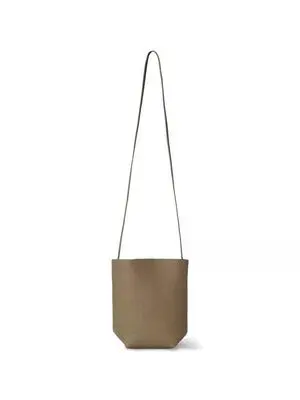 THE ROW Grained Leather Crossbody Bag - Neutrals