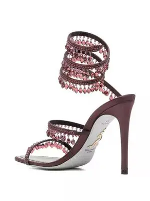 Rene Caovilla Chandelier Crystal-embellished Sandals - Red