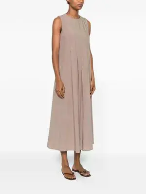 BOMBOOGIE Pleated Sleeveless Midi Dress