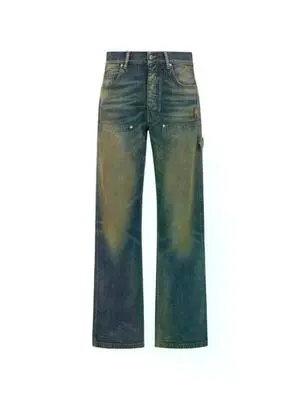 Amiri Faded Panelled Jeans - Blue