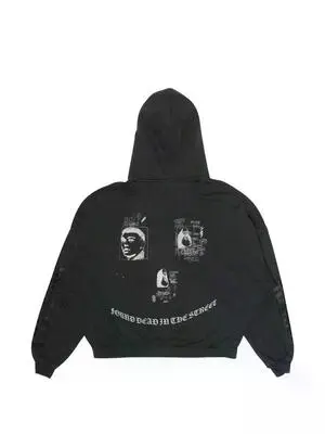 PALY Embroidered Distressed Hoodie - Grey