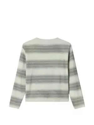 Auralee Gradient Stripe Boat Neck Sweater