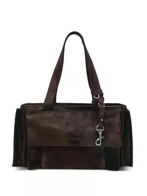 Miu Miu Dark Suede Tote Bag
