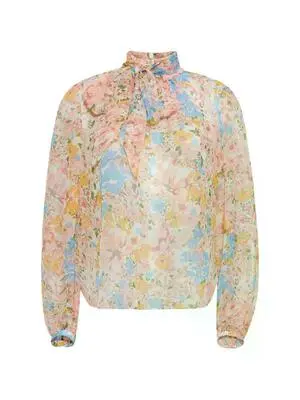 Adam Lippes Joan Silk Blouse - Neutrals
