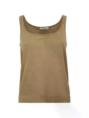 Max Mara Scoop Neck Knitted Tank Top - Neutrals