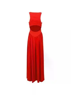 Sportmax Maxi Cut-out Gathered Dress