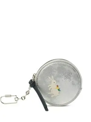 Loewe Suna Signature Anagram Coin Case - Silver