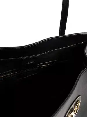 Valentino Garavani Vlogo Leather Tote Bag - Black
