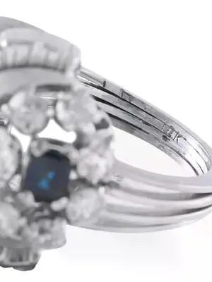 LB EXCLUSIVE Sapphire And Diamond Ring In 18k White Gold