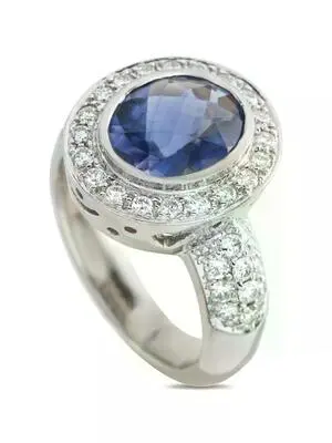 LB EXCLUSIVE 18k White Gold Iolite And Diamond Ring