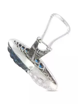 LB EXCLUSIVE Sapphire And Diamond Heart Earrings