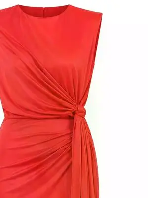 Elisabetta Franchi Draped Gown With Knot Detail - Red