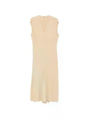 TOTEME V-neck Jersey Dress - Neutrals