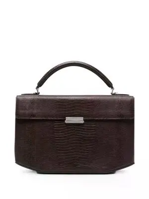 TOTEME Clip Lizard-embossed Tote Bag - Brown