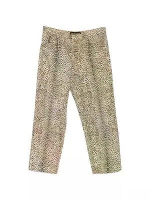 Roberto Cavalli 1990s Leopard Print Trousers - Neutrals