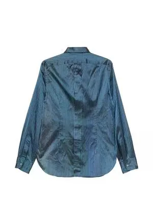 ROMEO GIGLI 1990s Striped Silk Shirt