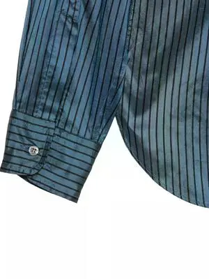 ROMEO GIGLI 1990s Striped Silk Shirt