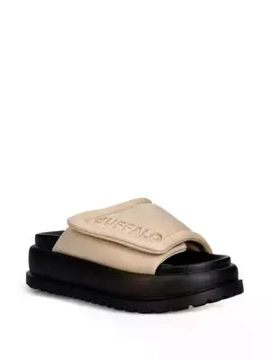 BUFFALO Debossed Logo Touch-strap Sandals
