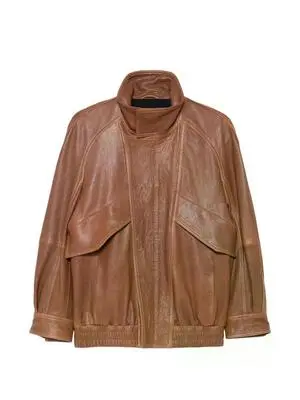Nour Hammour Ariste Leather Jacket - Brown