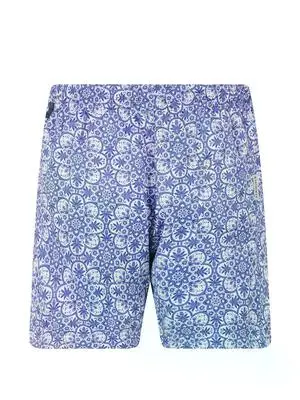 PENINSULA SWIMWEAR Marettimo Majolica-tiles-print Swim Shorts - Blue