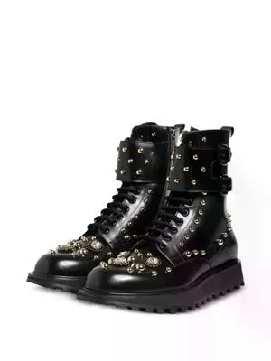Dolce & Gabbana Embellished Biker Boots